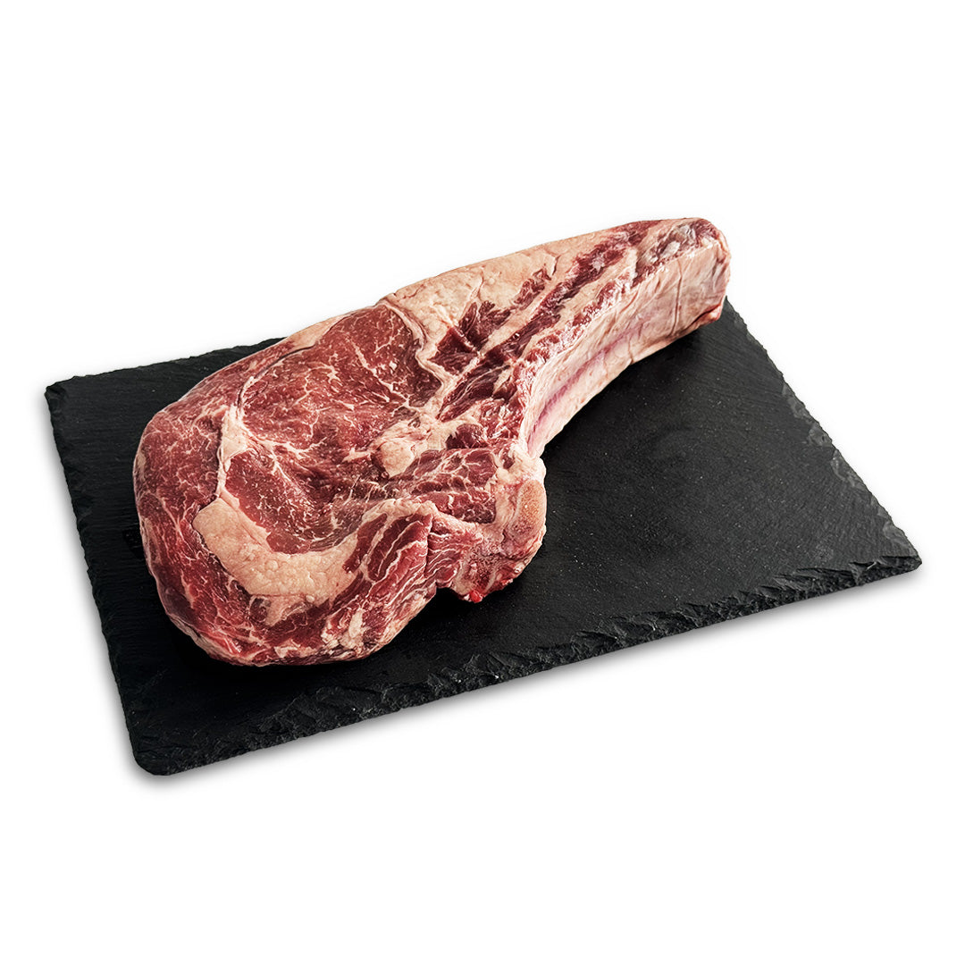SSW NZ Wagyu MB5+ OP Rib Bone in Ribeye 0.8kg-1.6kg – Hen Tick Foods