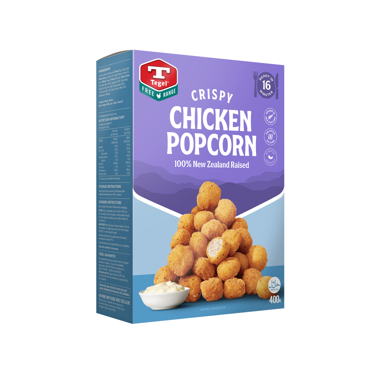 Tegel | Free Range Popcorn Chicken | 400g – Hen Tick Foods