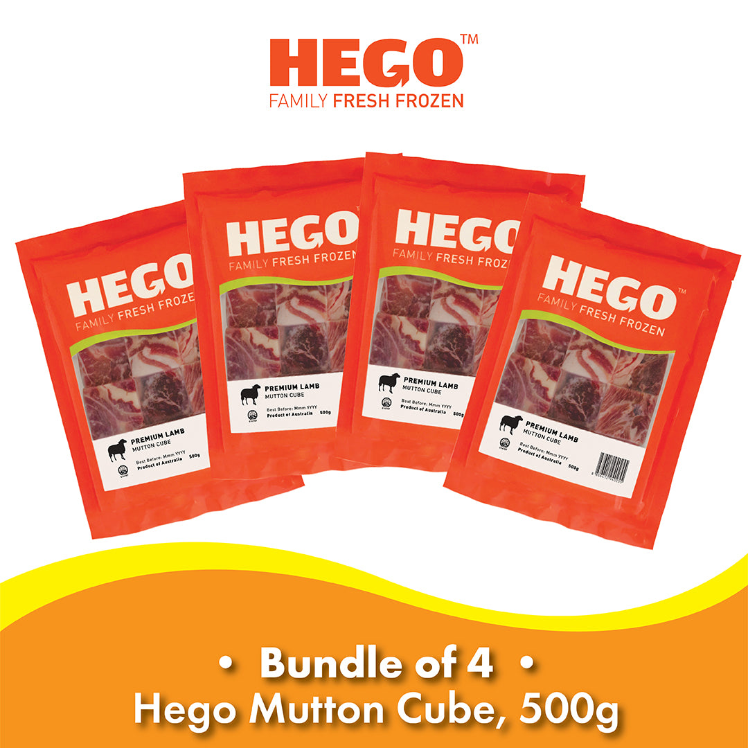 (Bundle of 4) Hego Mutton Cube, 500g – Hen Tick Foods