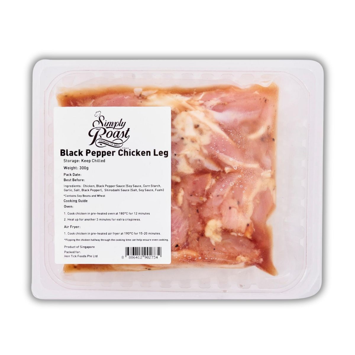 Simply Roast | Black Pepper Chicken Leg | 300g – Hen Tick Foods