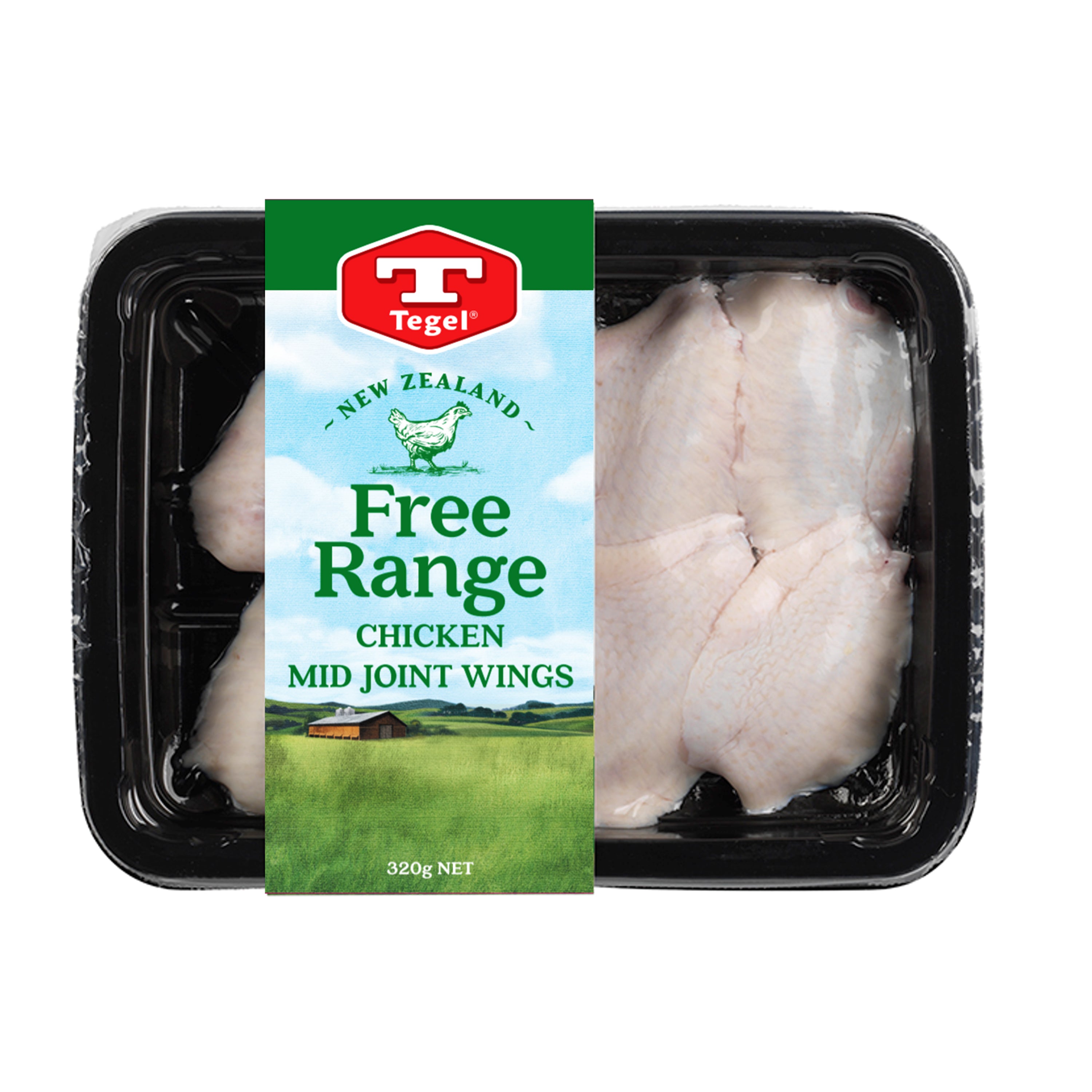 Tegel | NZ Free Range Chicken Mid Joint Wing | 320g – Hen Tick Foods