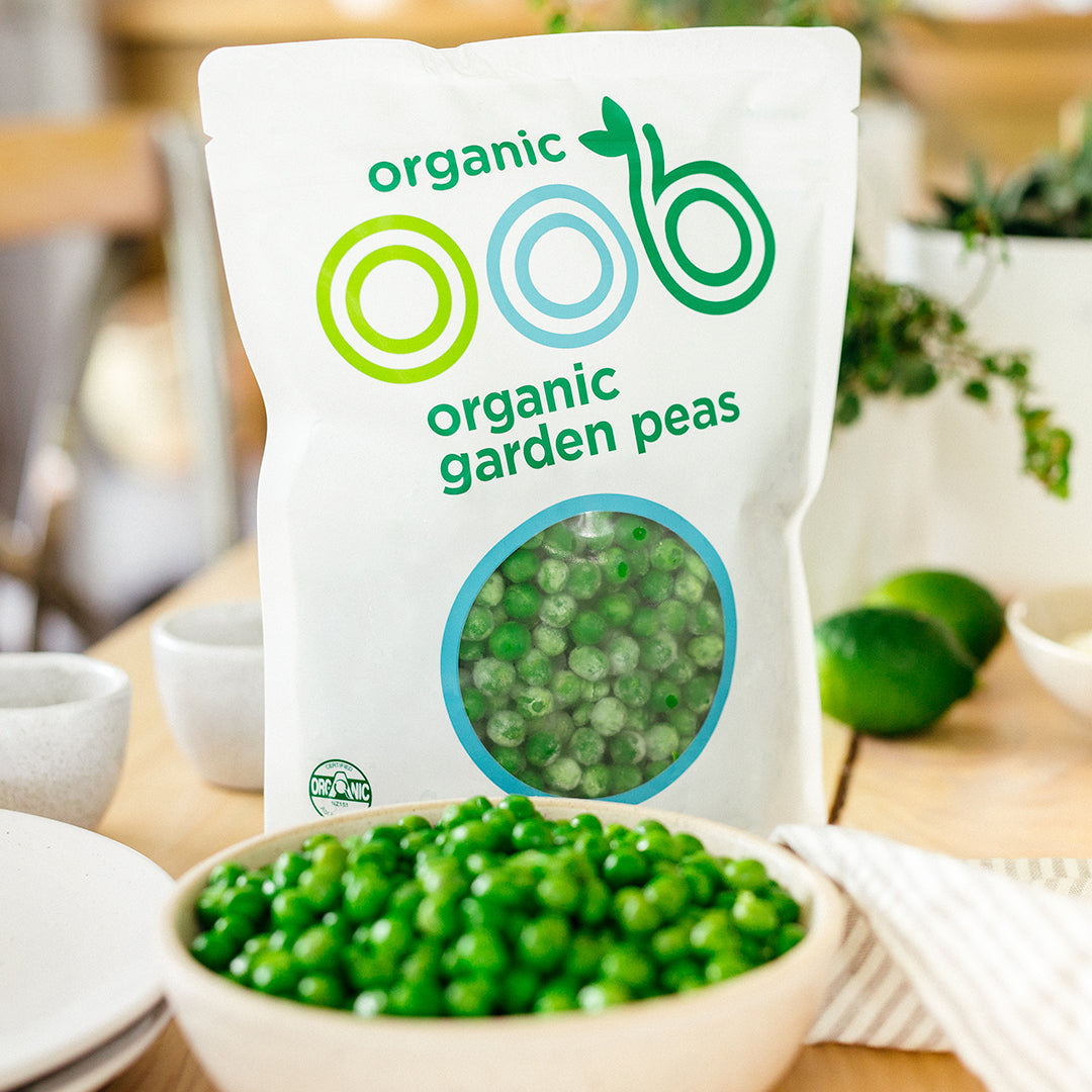 OOB | Organic Garden Peas | 400g – Hen Tick Foods